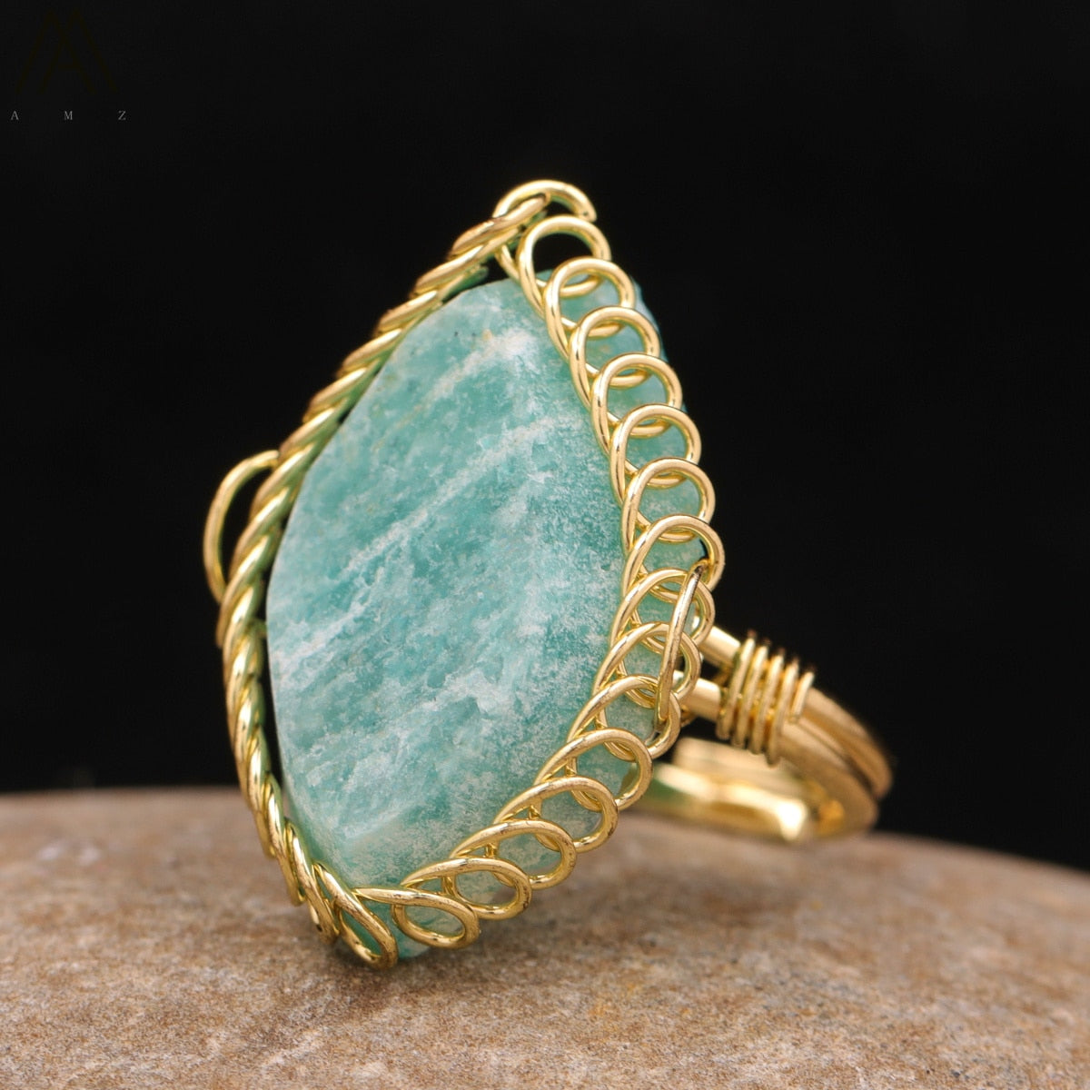 Natural Unpolished Gemstone Ring – Buddha's Flowers